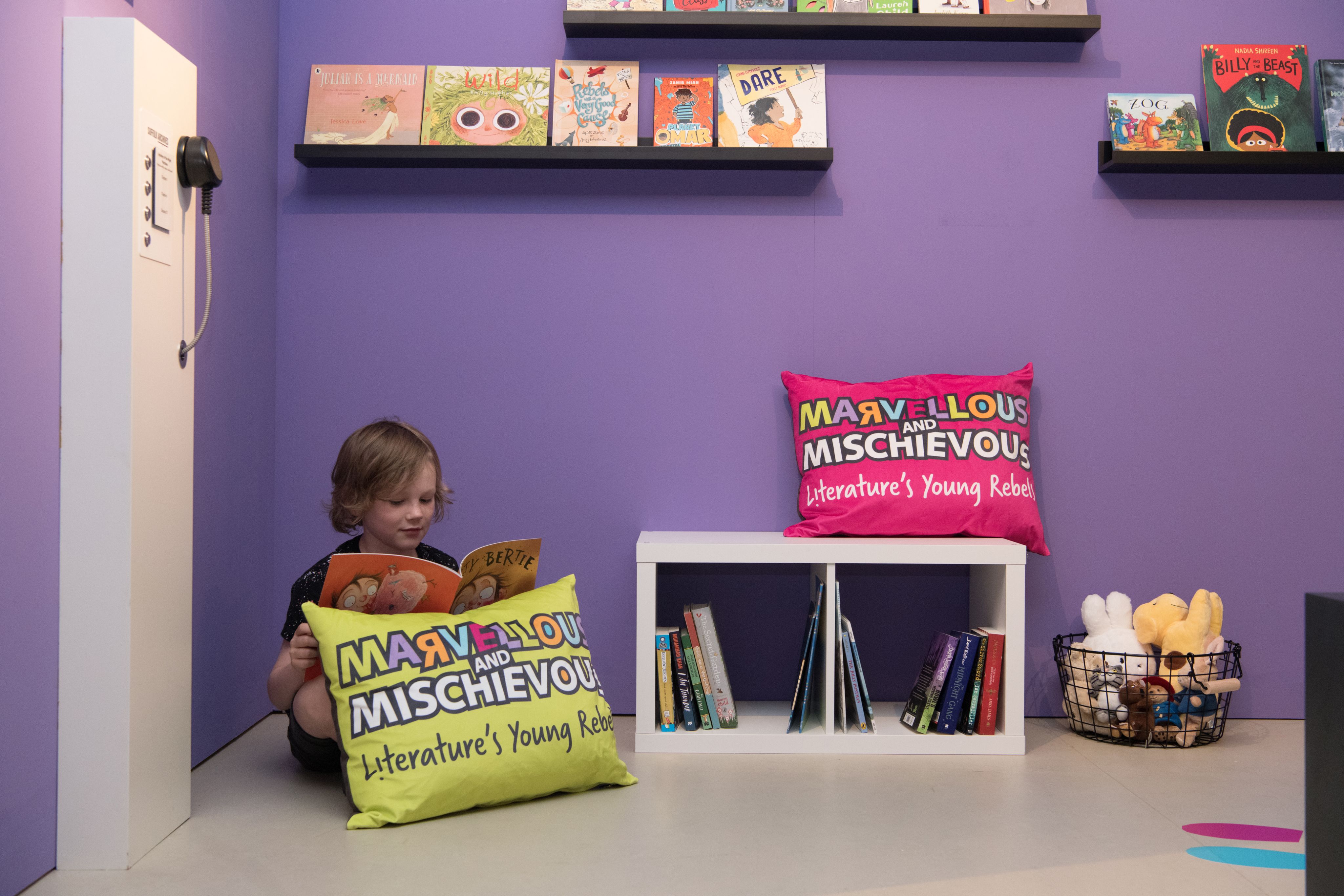 A coloured image of part of the Marvellous and Mischievous exhibition ...